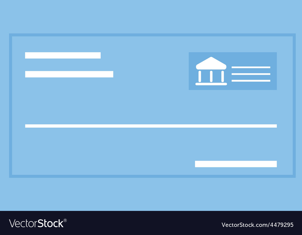 Cheque Royalty Free Vector Image - VectorStock
