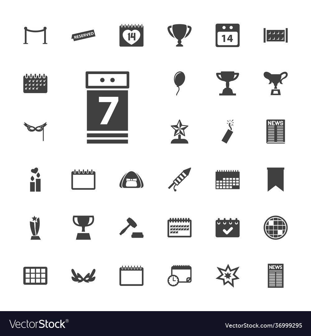 Event icons Royalty Free Vector Image - VectorStock
