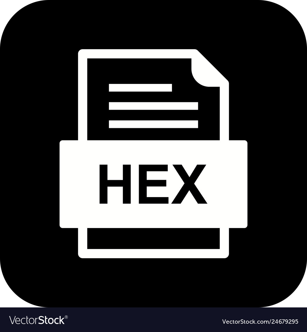 Hex file document icon Royalty Free Vector Image