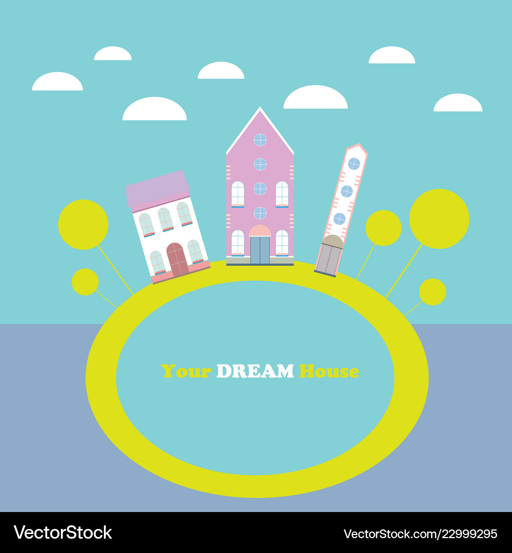 House set colorful home collection Royalty Free Vector Image