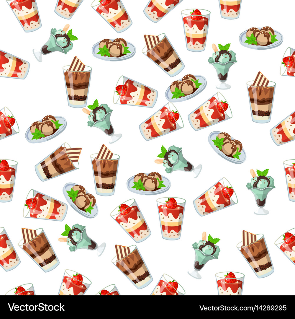 Ice cream in a glass Royalty Free Vector Image