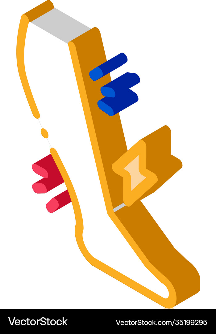 Leg pain ill isometric icon Royalty Free Vector Image