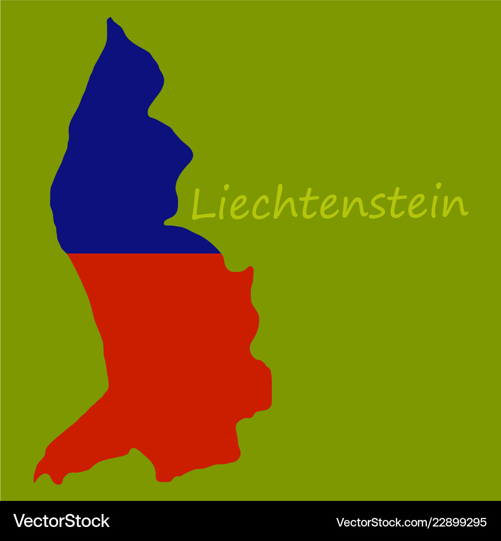 Map outline country shaped and flag Royalty Free Vector