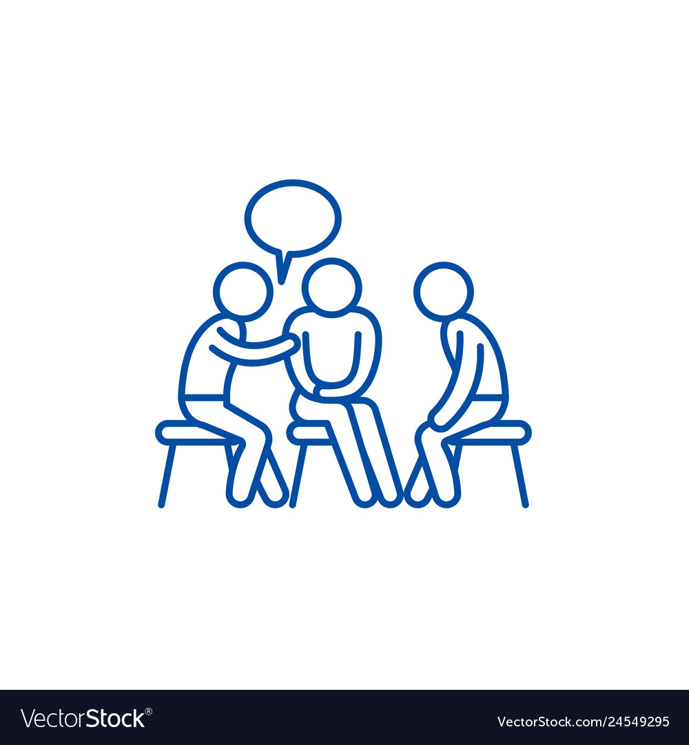 Mentorship line icon concept flat Royalty Free Vector Image Mentorship line icon concept flat Royalty Free Vector Image