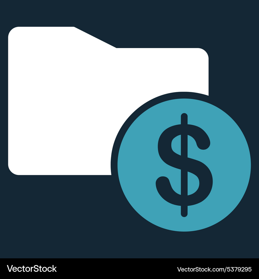 Money Folder icon from Business Bicolor Set Vector Image