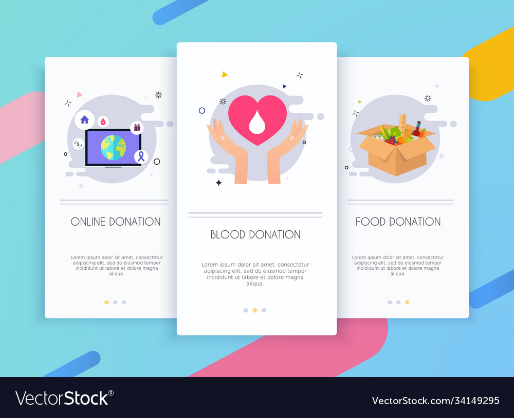 Onboarding Screens User Interface Kit For Mobile Vector Image