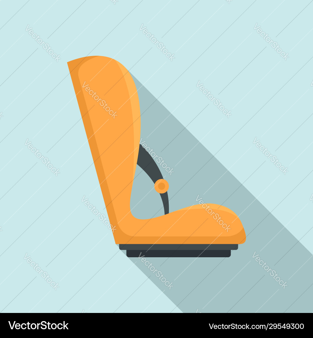 Baby car seat icon flat style Royalty Free Vector Image