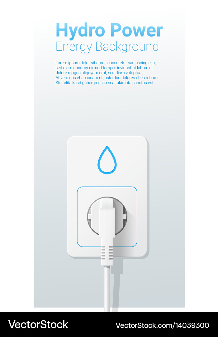 Green energy concept background with hydro power Vector Image