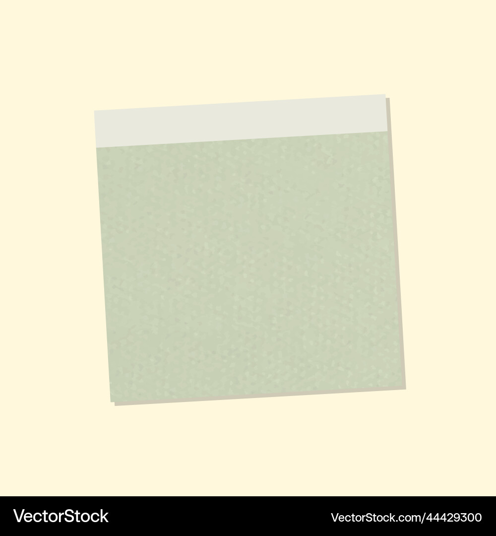 Sage green notepaper journal sticker Royalty Free Vector