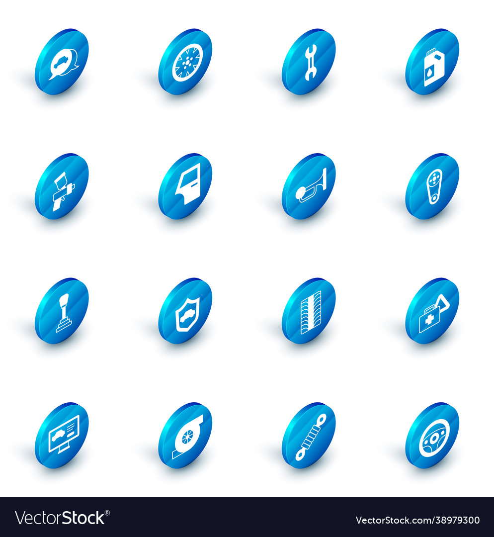 Set alloy wheel wrench spanner canister Royalty Free Vector Set alloy wheel wrench spanner canister Royalty Free Vector