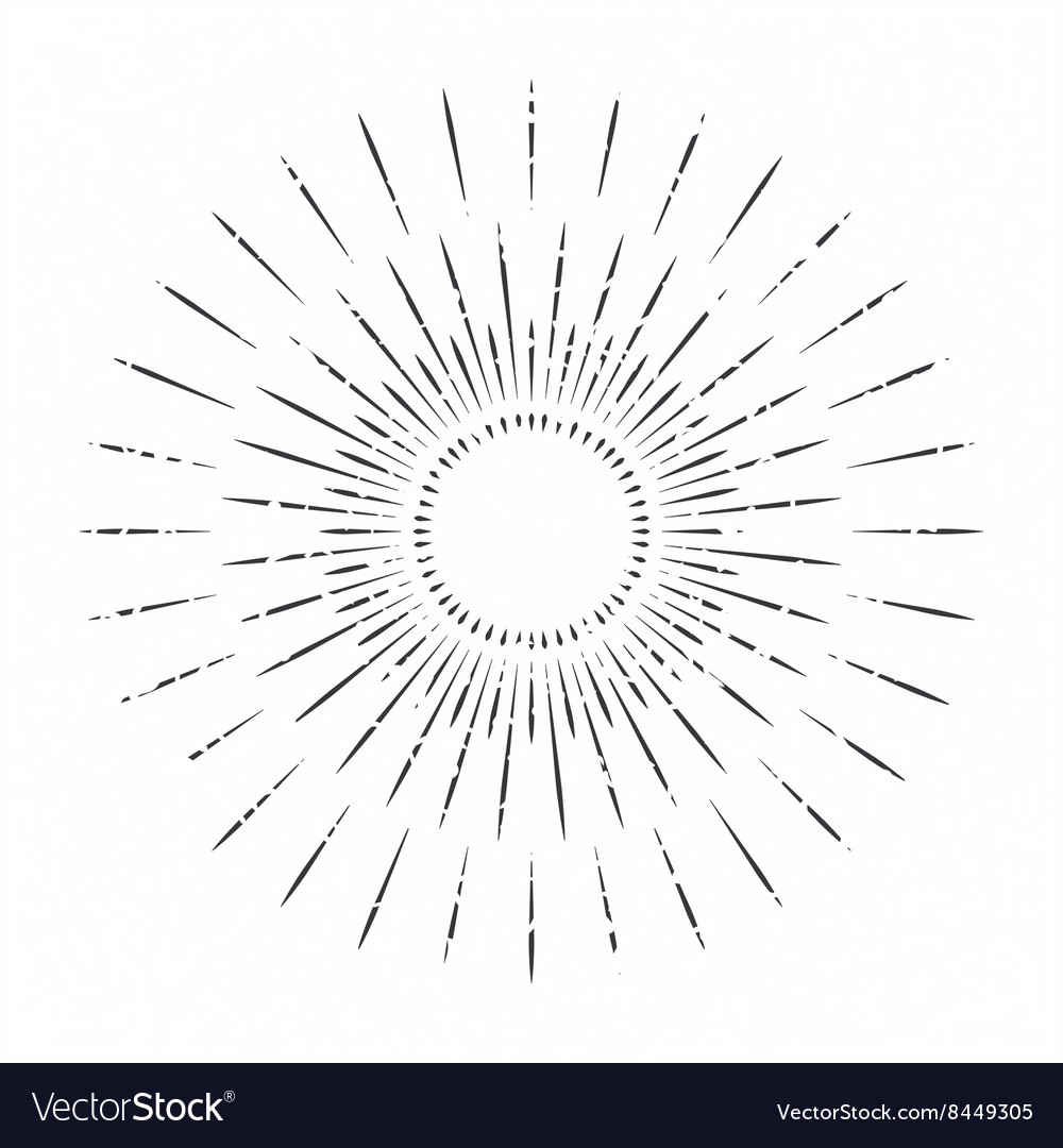 Abstract Ray Sun Decoration Element Royalty Free Vector