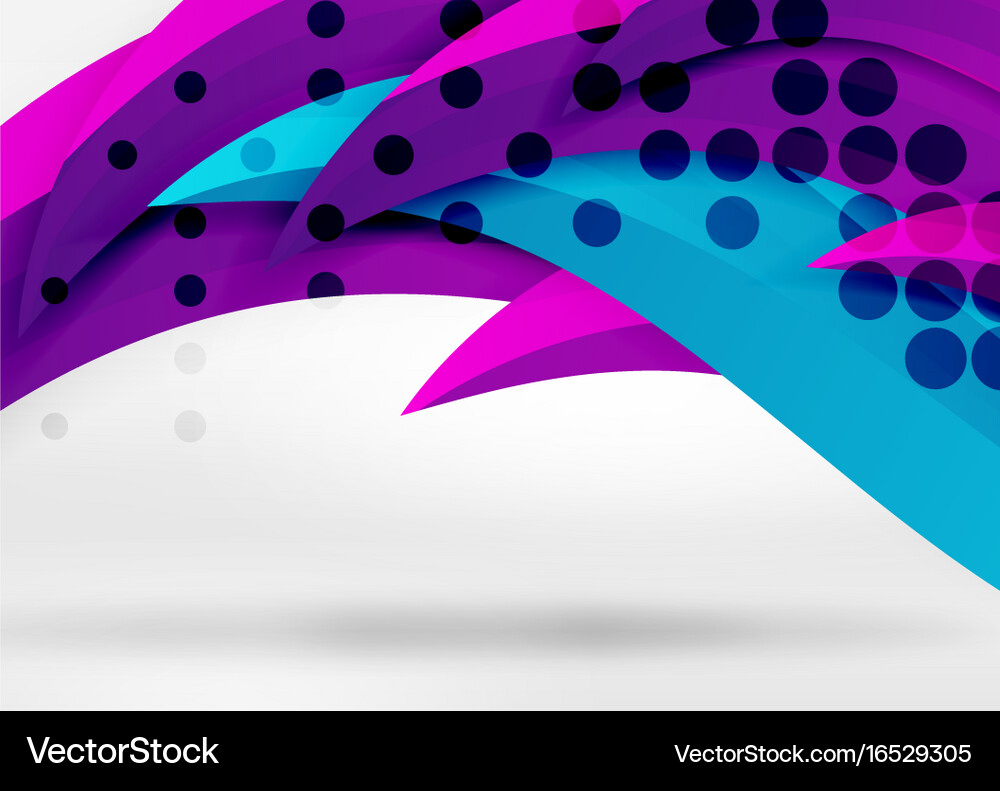 Colorful wave lines in white and grey 3d Vector Image