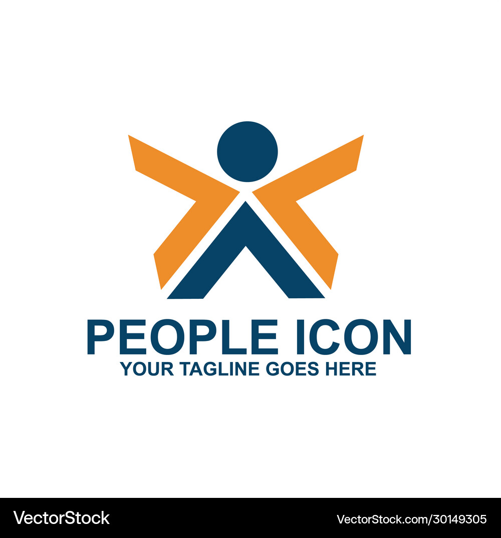 Human character icon logo design inspiration Vector Image