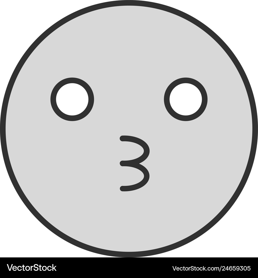 Kiss emoji icon Royalty Free Vector Image - VectorStock