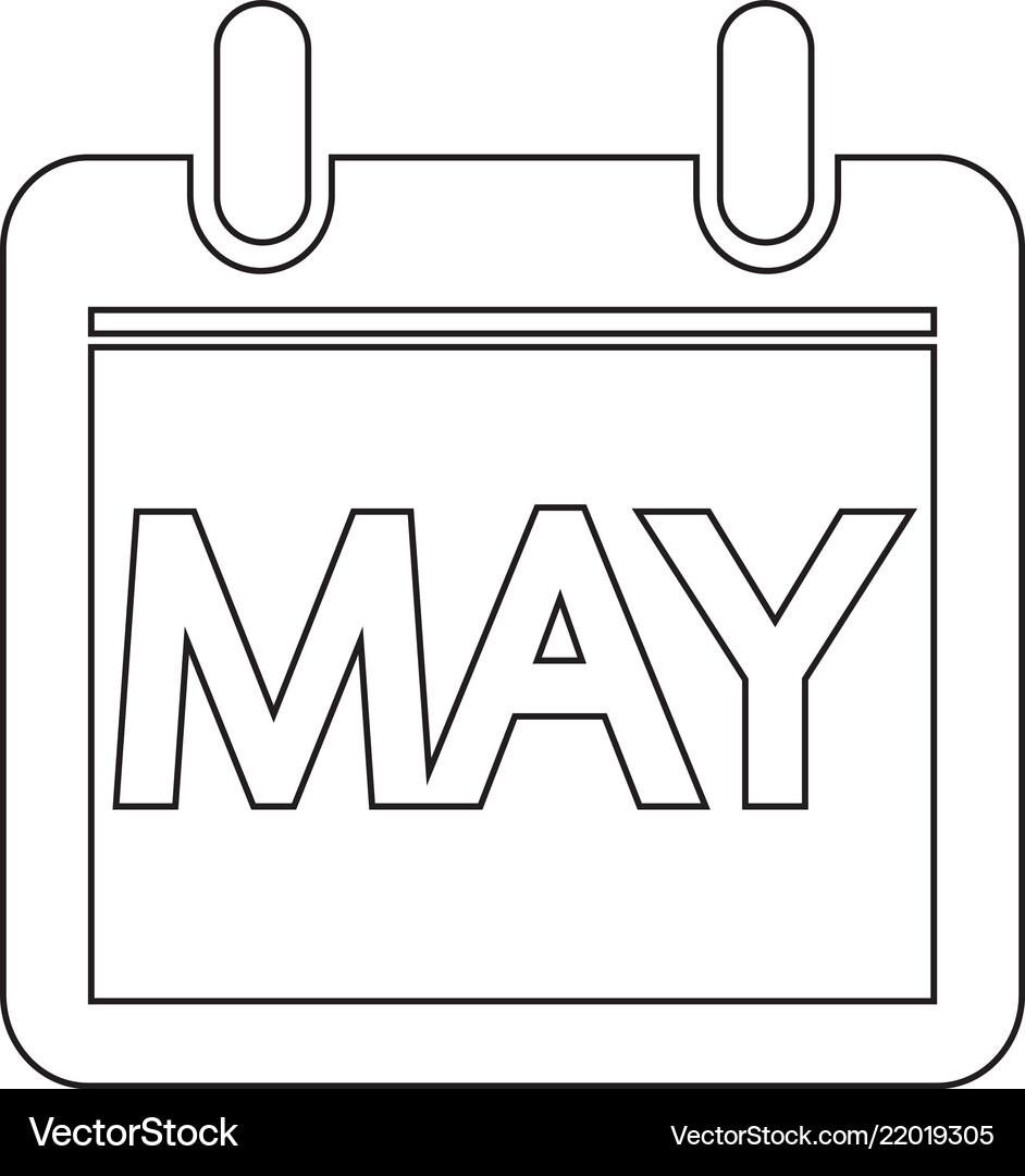 Month calendar icon sign design style Royalty Free Vector