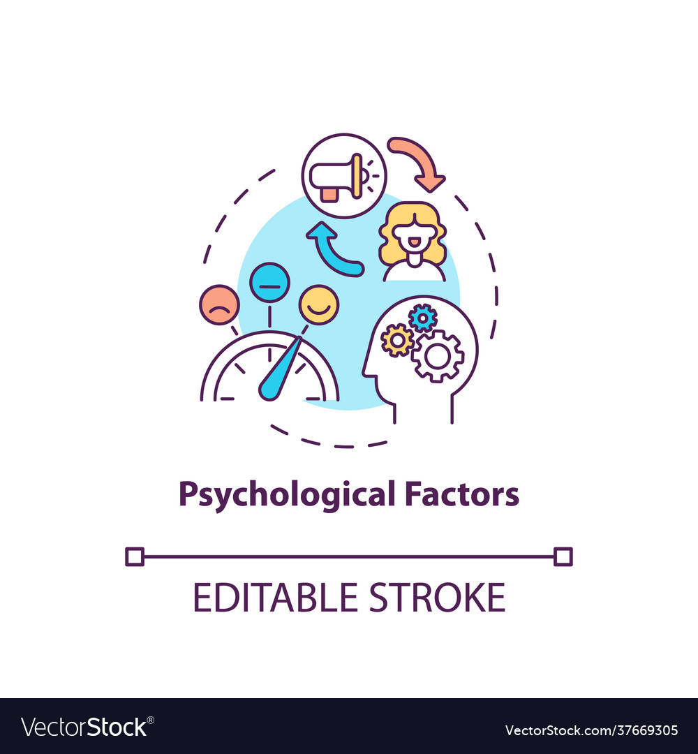 Psychological factors concept icon Royalty Free Vector Image Psychological factors concept icon Royalty Free Vector Image
