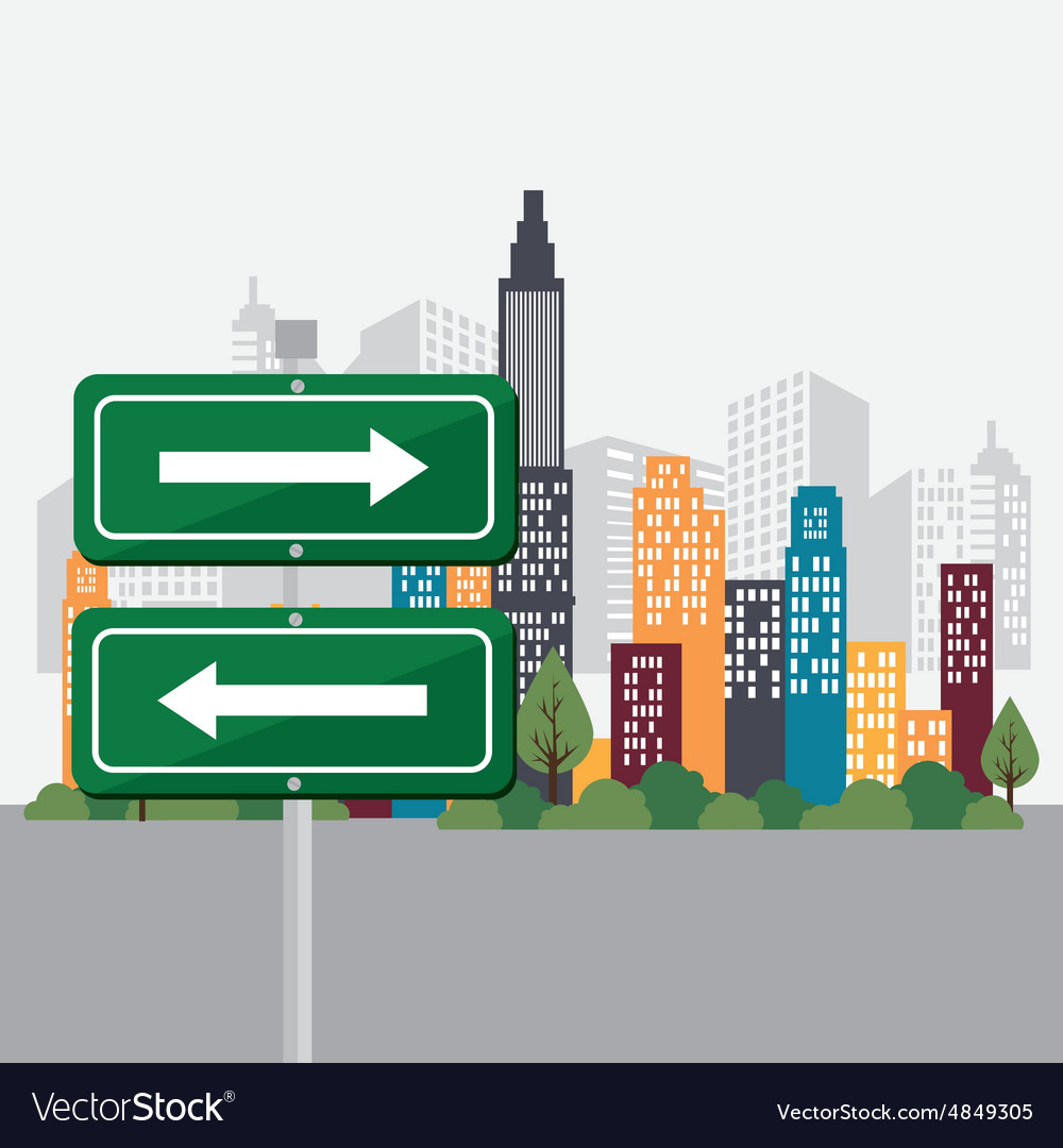 Road signs Royalty Free Vector Image - VectorStock