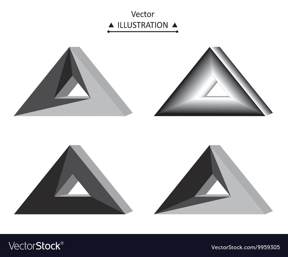 Triangular logo set Royalty Free Vector Image - VectorStock