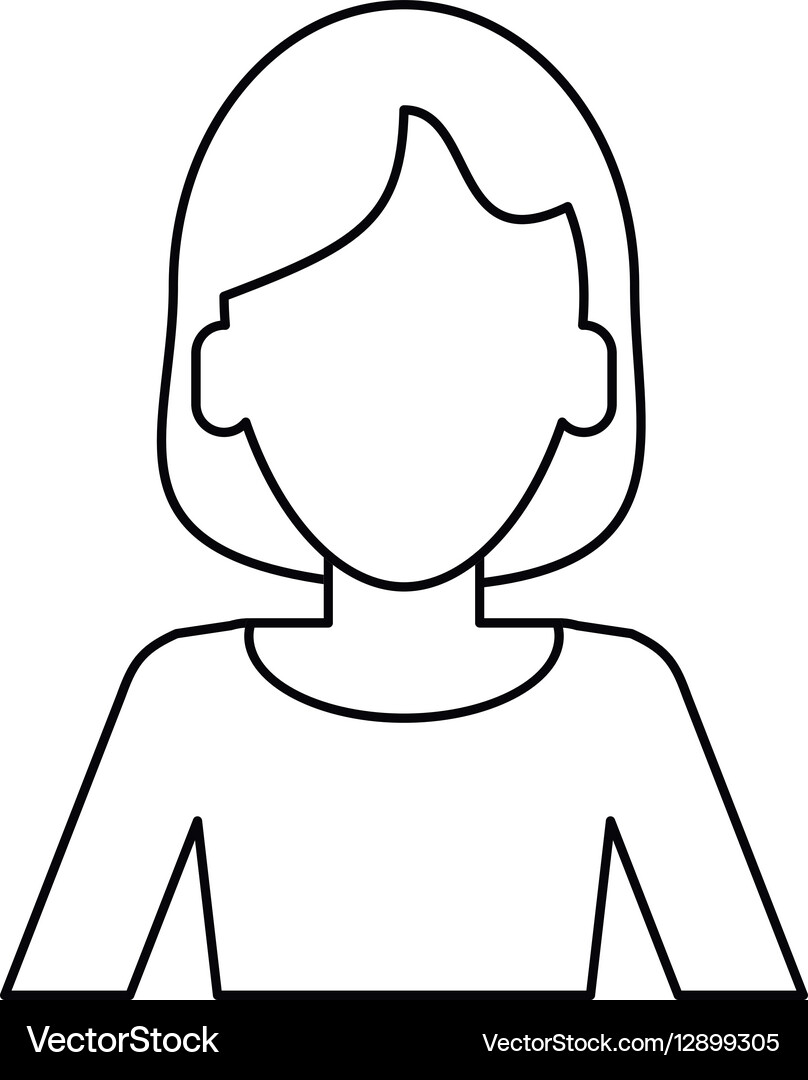 Woman intelligent success thin line Royalty Free Vector