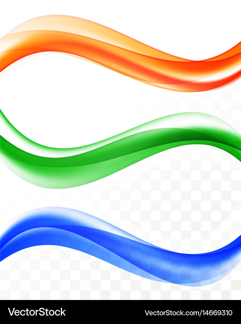 Abstract elegant wavy lines set Royalty Free Vector Image