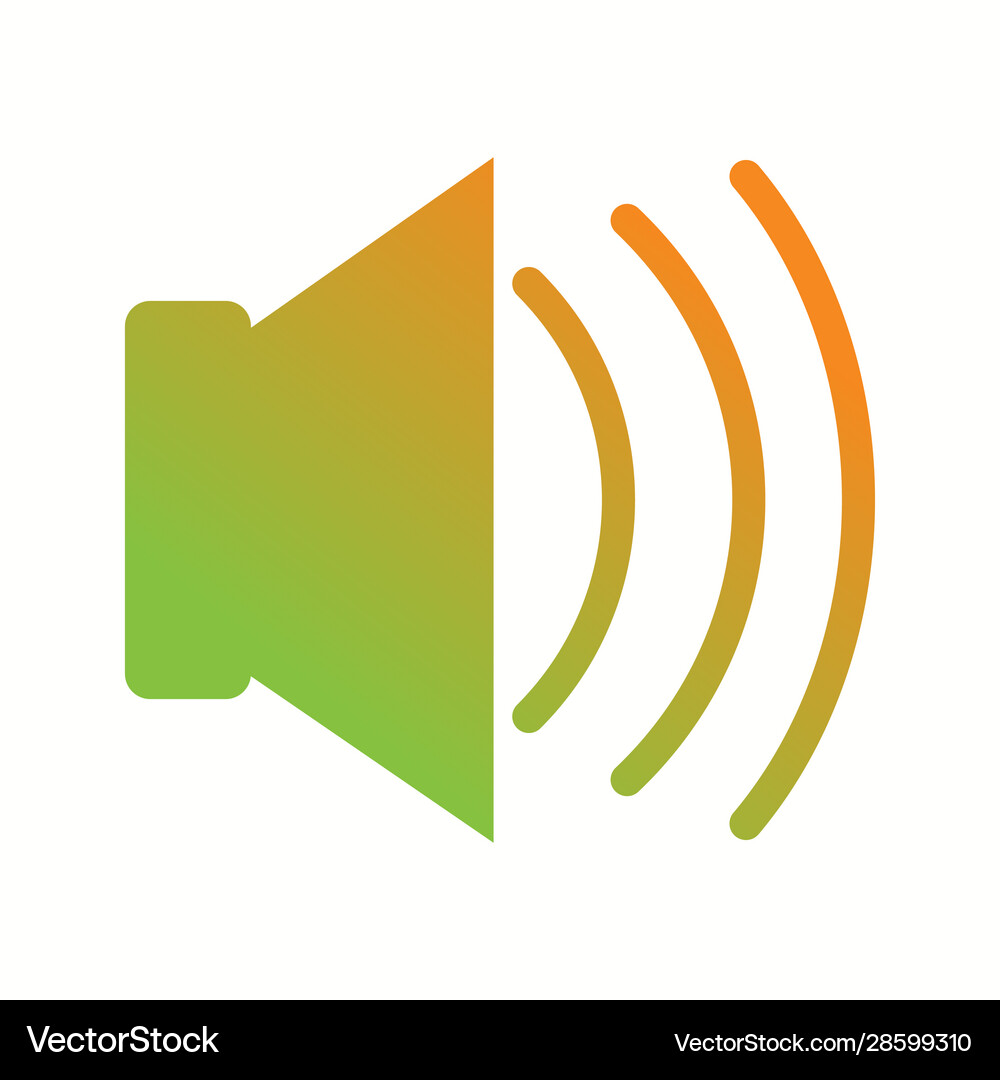 Beautiful loud speaker glyph icon Royalty Free Vector Image