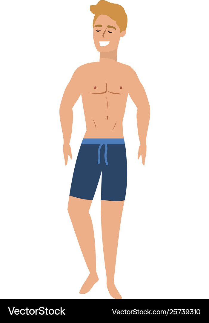 Boy with summer swimwear design Royalty Free Vector Image