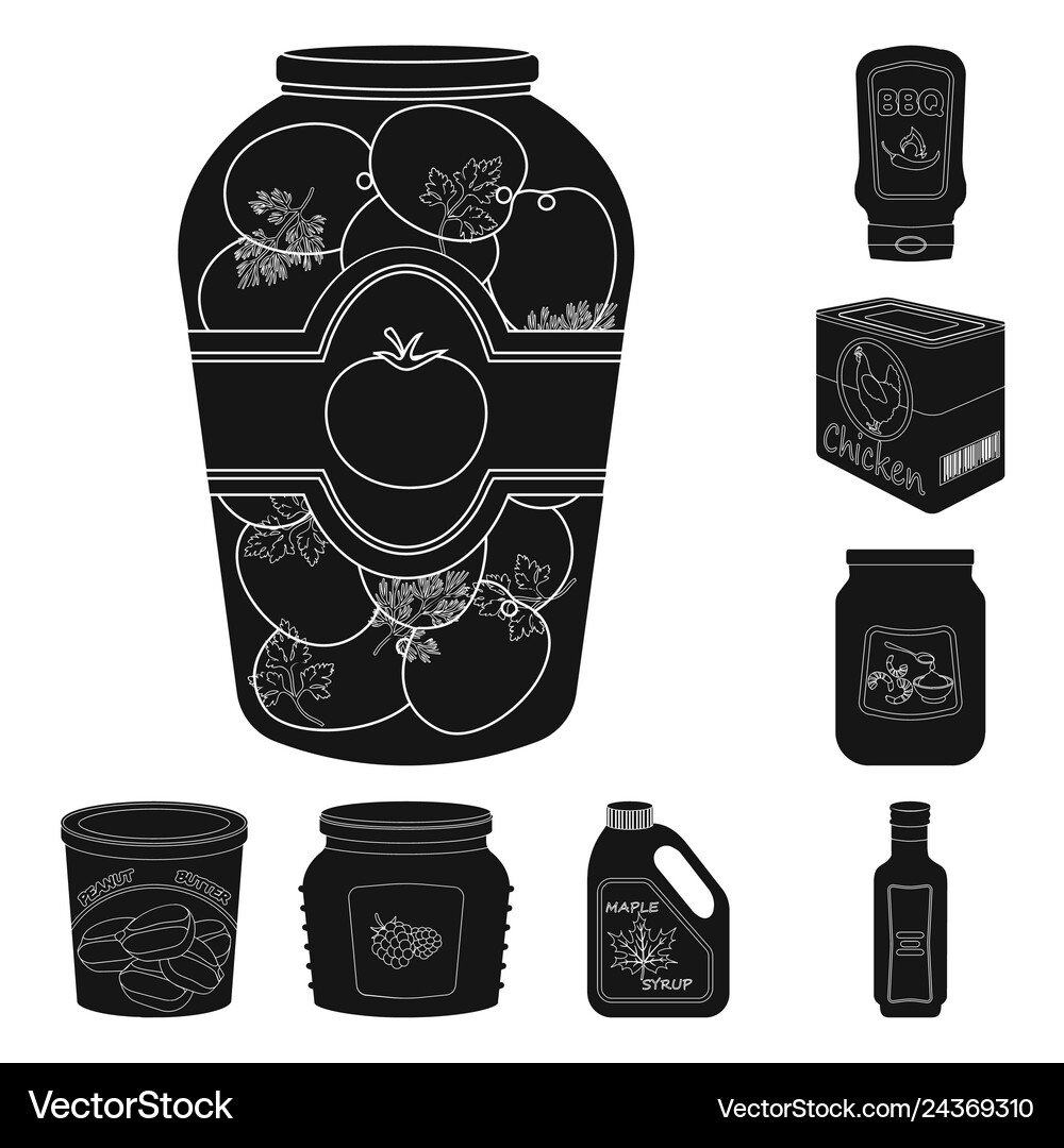 Can and food logo set Royalty Free Vector Image