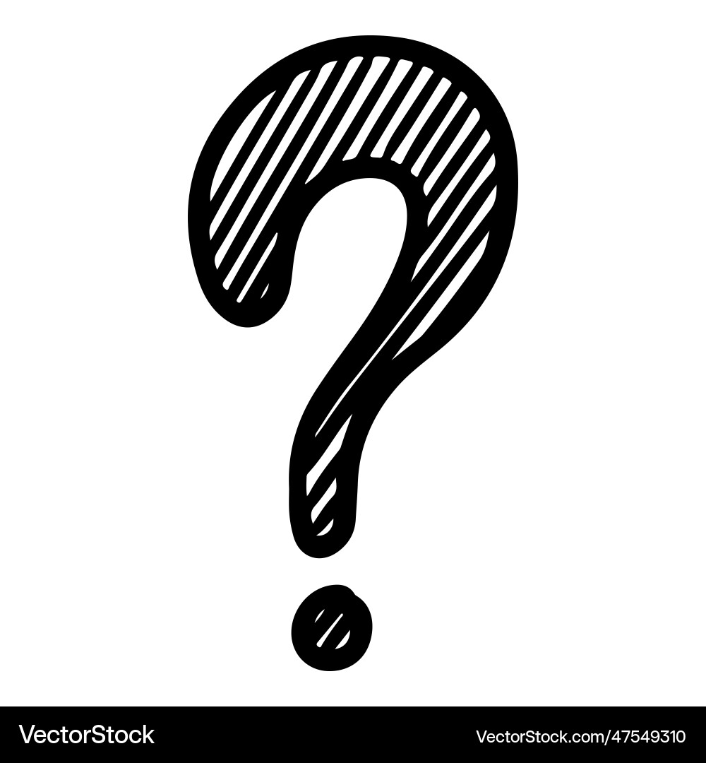 Doodle sketch style of question marks hand drawn Vector Image