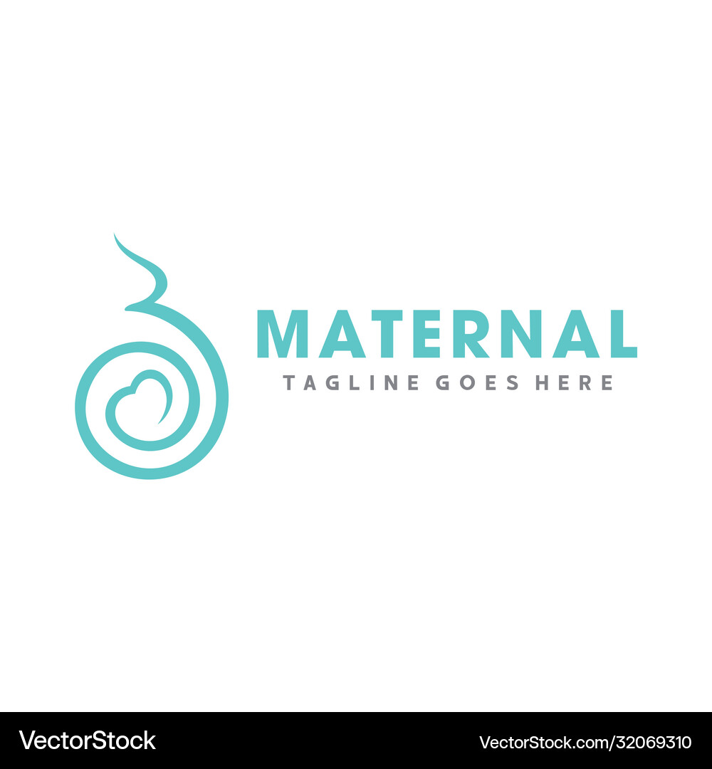 Maternal logo health logo design Royalty Free Vector Image