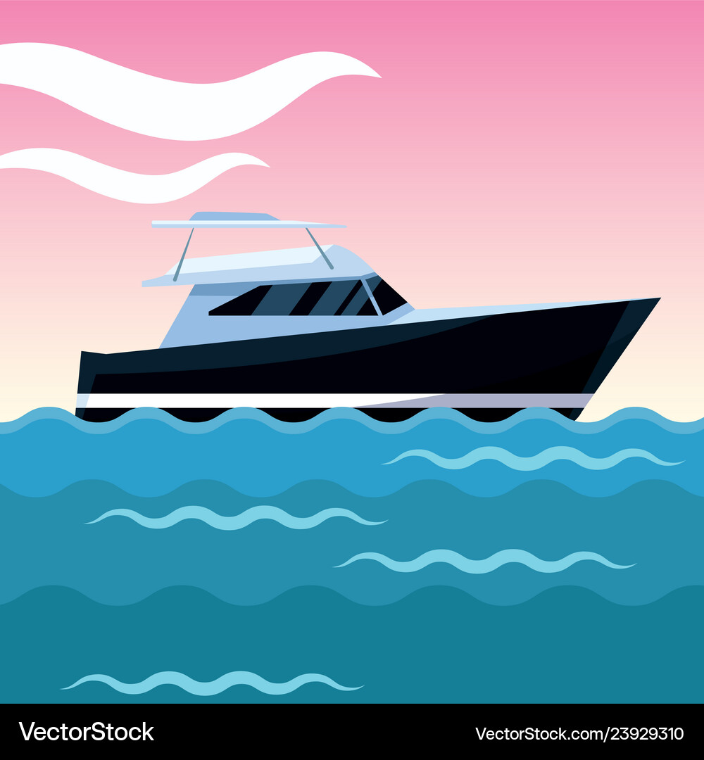 Boot Cartoon Lizenzfreies Vektorbild - VectorStock