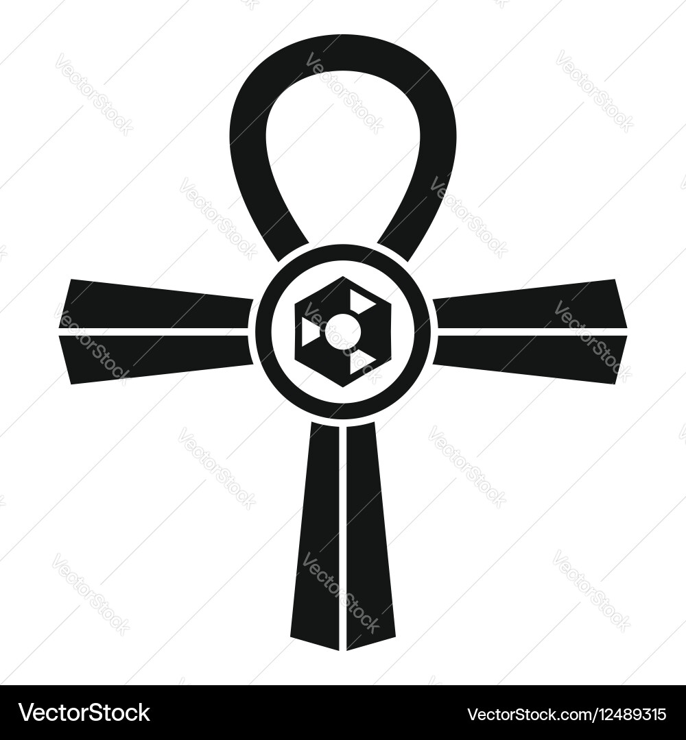 Egypt Ankh symbol icon simple style Royalty Free Vector