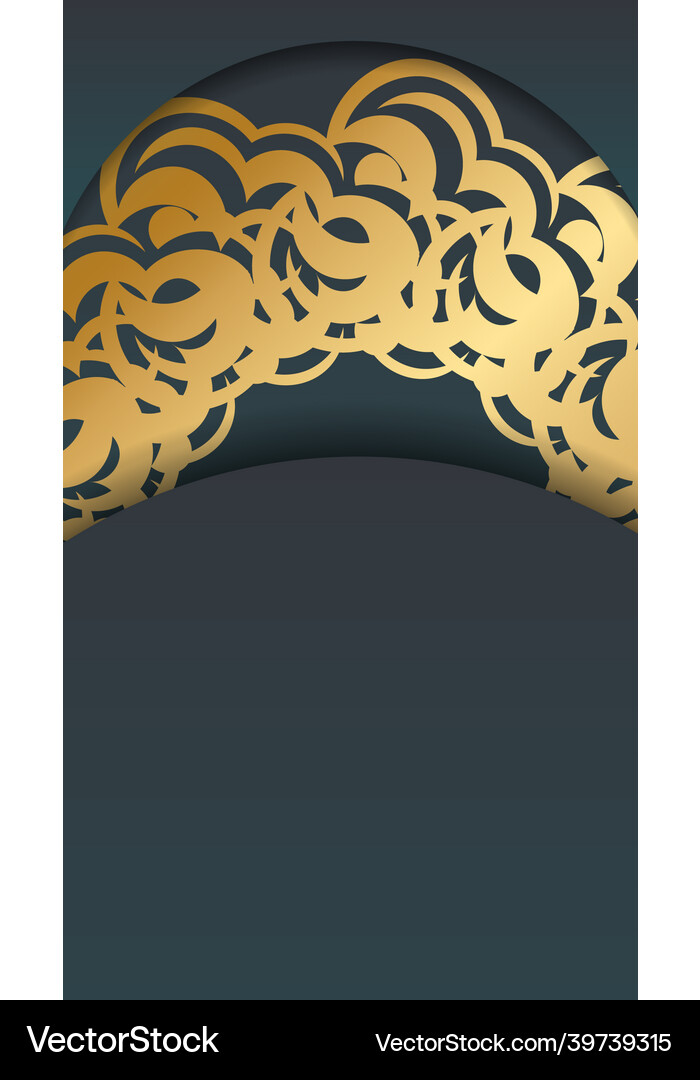 Greeting card template with gradient green color Vector Image