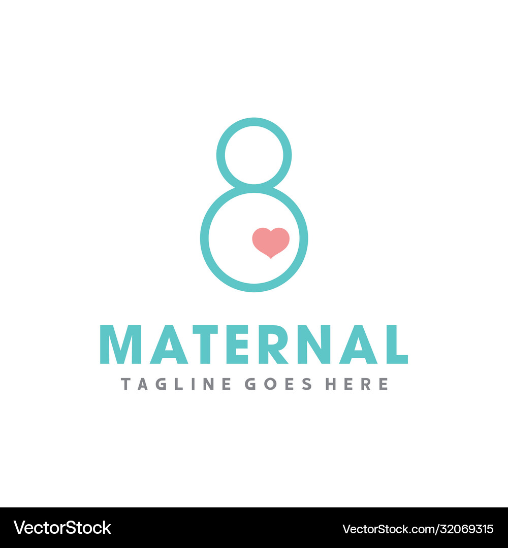 Maternal logo health design Royalty Free Vector Image