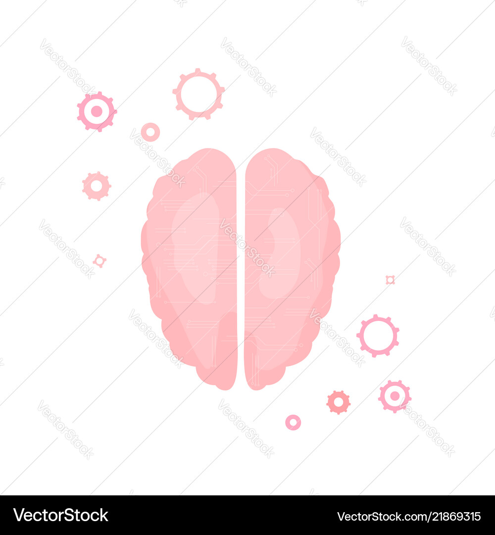 Mental health human brain Royalty Free Vector Image