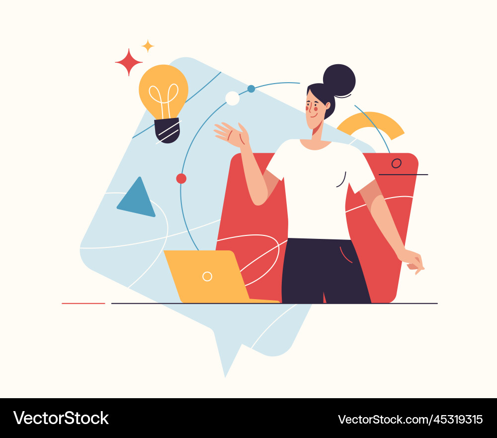 On the subject of creativity Royalty Free Vector Image