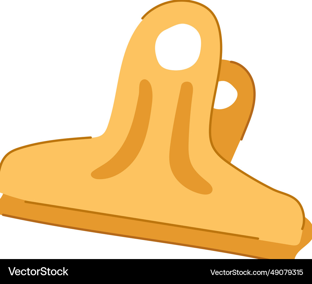 Stationery binder clip cartoon Royalty Free Vector Image
