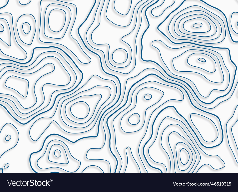 Topographic Pattern Design With Shadows Royalty Free Vector 