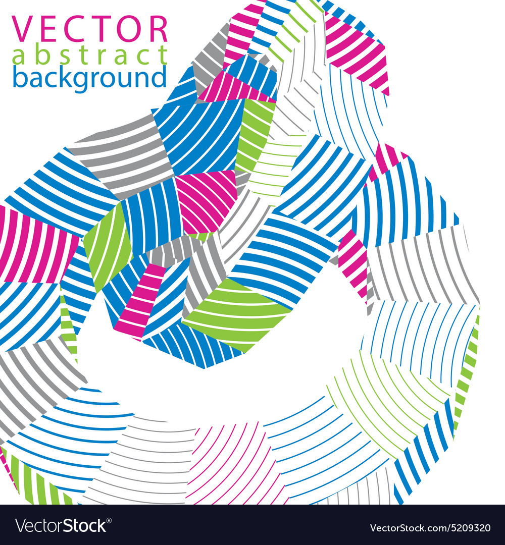 3d Abstract Design Object Polygonal Complicated Vector Image