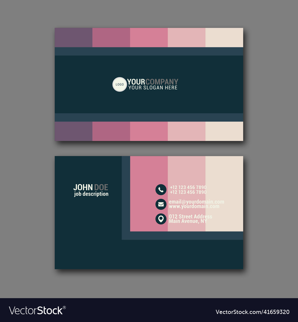 Business Card Template Royalty Free Vector Image