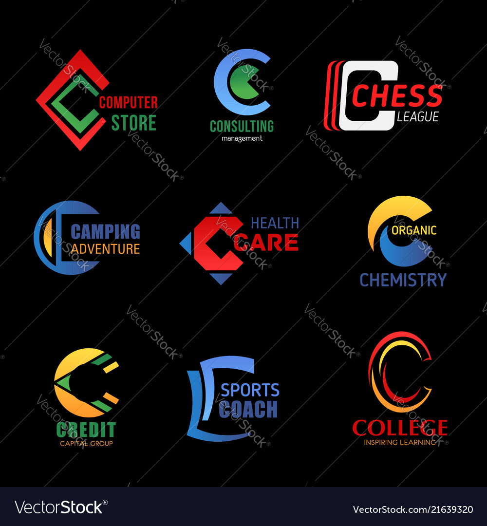 Business design of c icons Royalty Free Vector Image