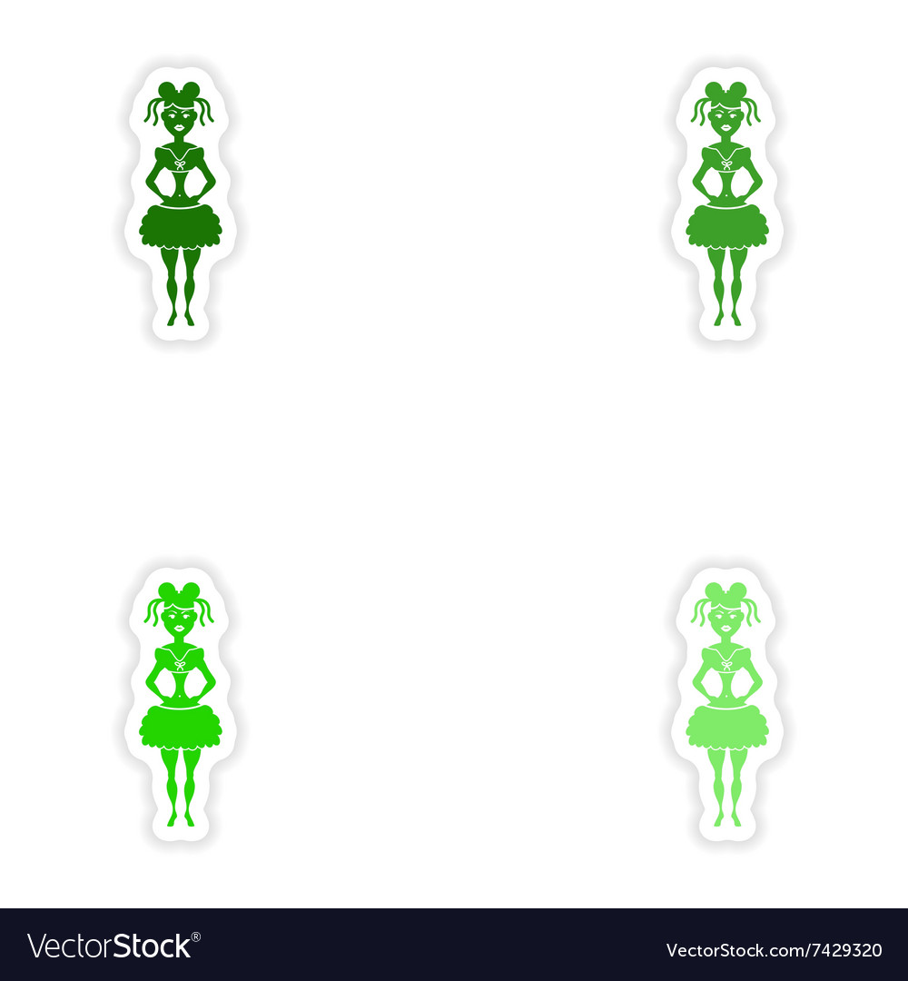 Concept Stylish Paper Sticker On White Background Vector Image