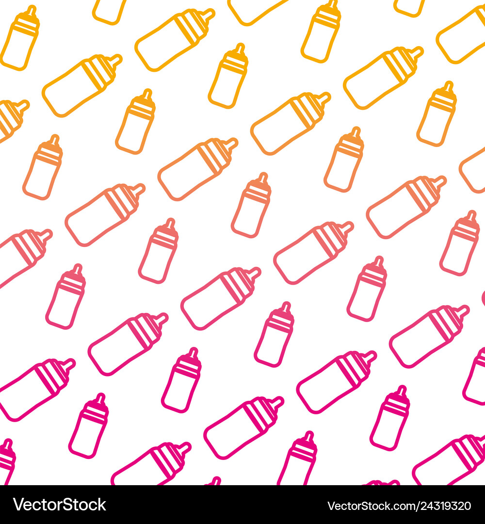 Degraded line plastic bottle feeding object Vector Image