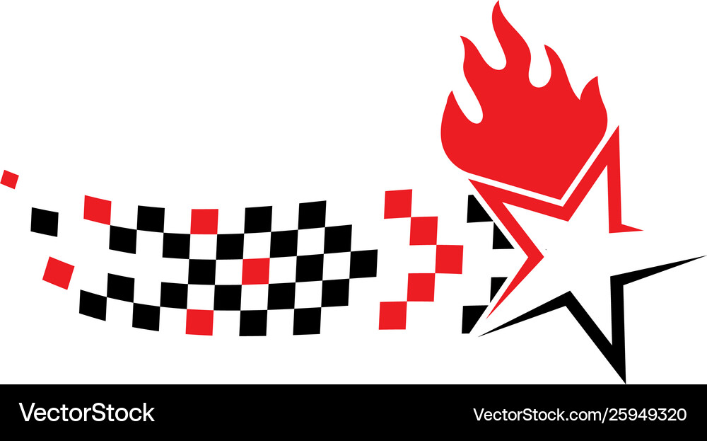 Faster logo icon automotive racing concept Vector Image