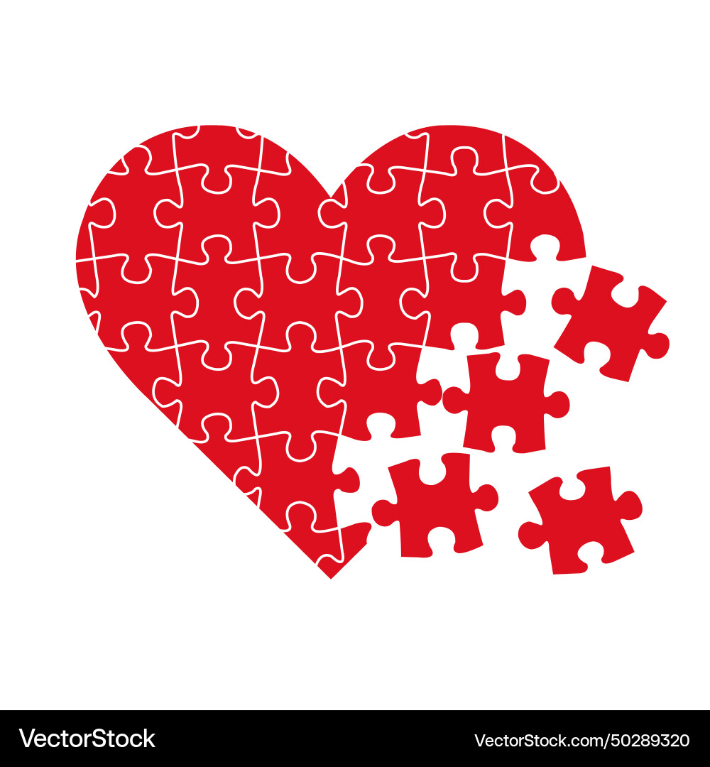 Heart symbol with isolated white background Vector Image