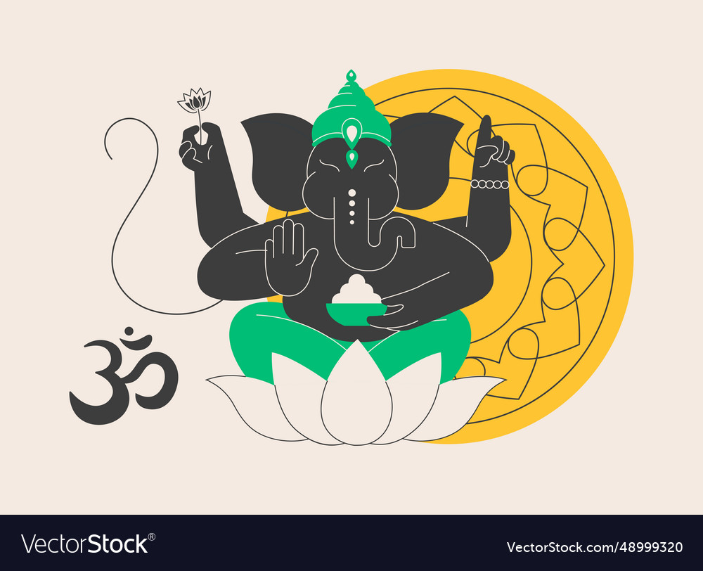 Hinduism abstract concept Royalty Free Vector Image