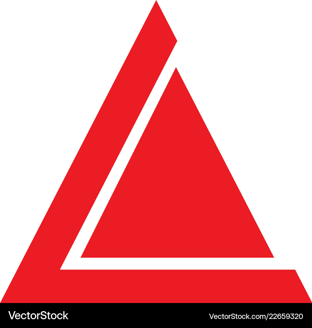 Pyramid logo and symbol business Royalty Free Vector Image