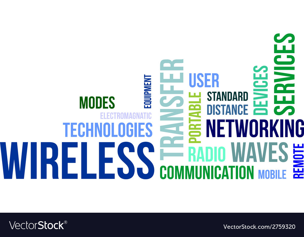 Word cloud wireless Royalty Free Vector Image - VectorStock