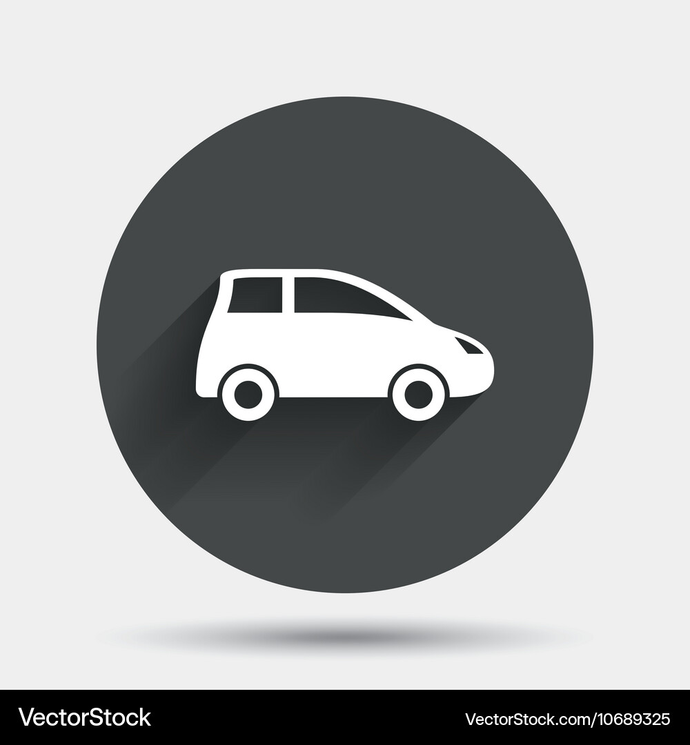 Car sign icon hatchback symbol Royalty Free Vector Image