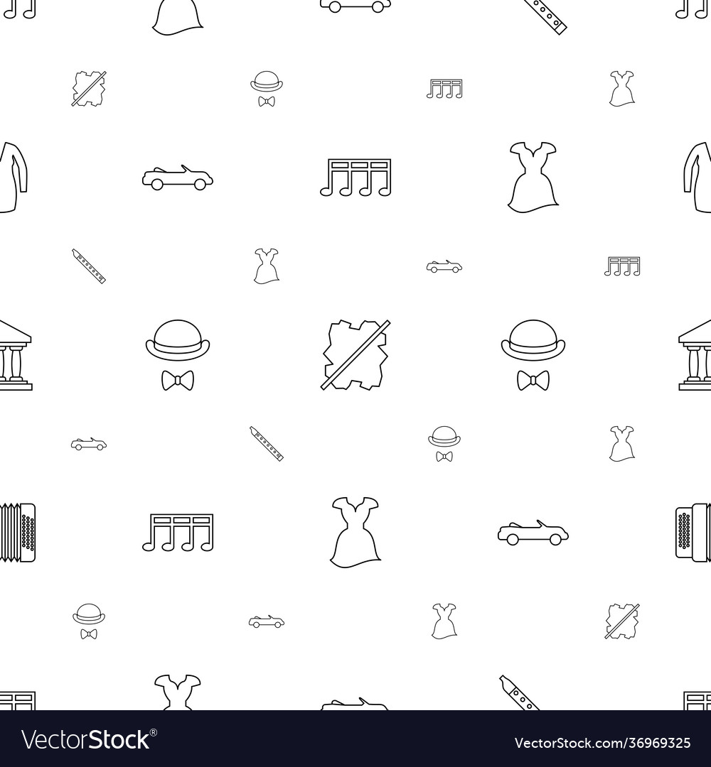 Classic icons pattern seamless white background Vector Image