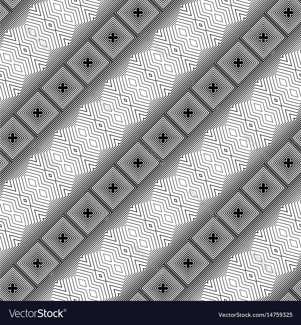 Design seamless monochrome geometric pattern Vector Image